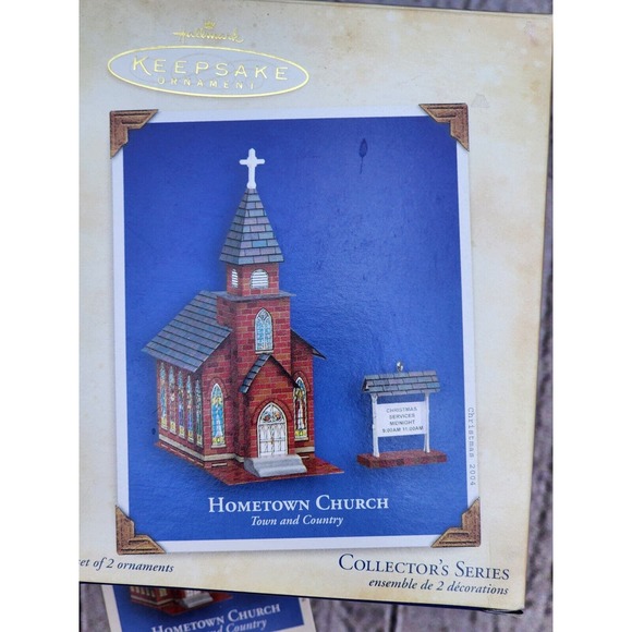 Hallmark | Holiday | Hallmark Keepsake Ornament Hometown Church Town ...